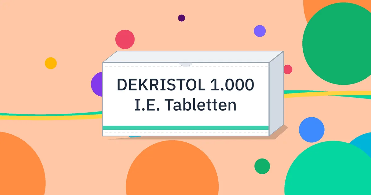 Symbolbild: Packung mit der Aufschrift DEKRISTOL 1.000 I.E. Tabletten (PZN 10068967) – Verfügbarkeit und Bezug in Apotheken in Frankfurt am Main