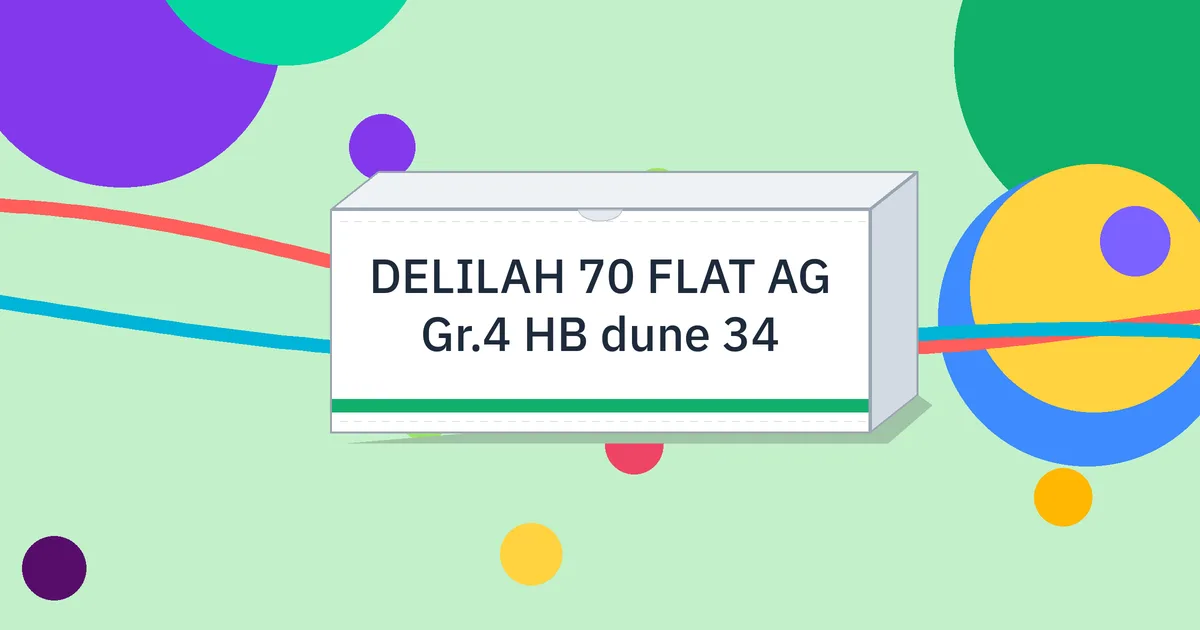 Symbolbild: Packung mit der Aufschrift DELILAH 70 FLAT AG Gr.4 HB dune 34 (PZN 13847962) – Verfügbarkeit und Bezug in Apotheken in Frankfurt am Main