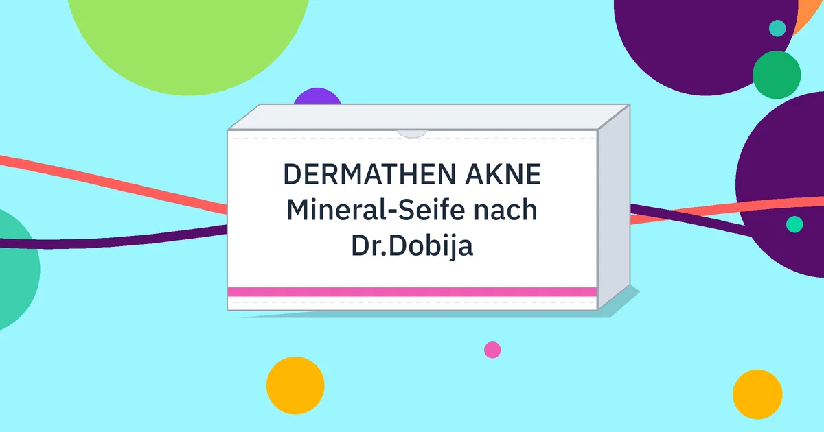 Symbolbild: Packung mit der Aufschrift DERMATHEN AKNE Mineral-Seife nach Dr.Dobija (PZN 19520937) – Verfügbarkeit und Bezug in Apotheken in Frankfurt am Main