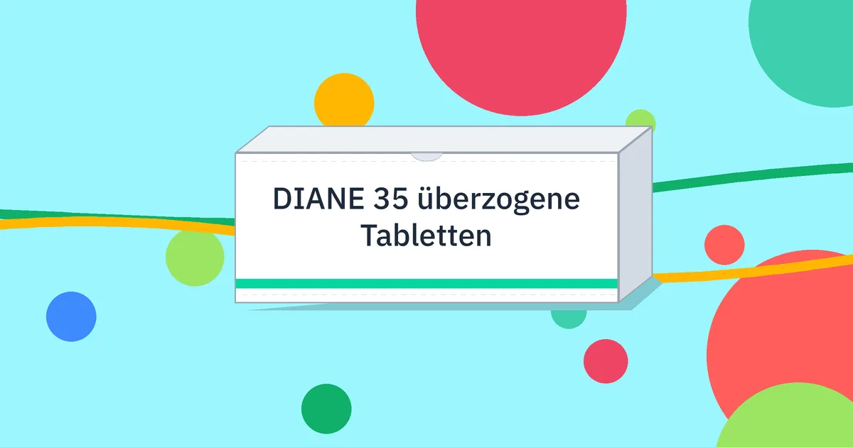 Symbolbild: Packung mit der Aufschrift DIANE 35 überzogene Tabletten (PZN 01737493) – Verfügbarkeit und Bezug in Apotheken in Frankfurt am Main