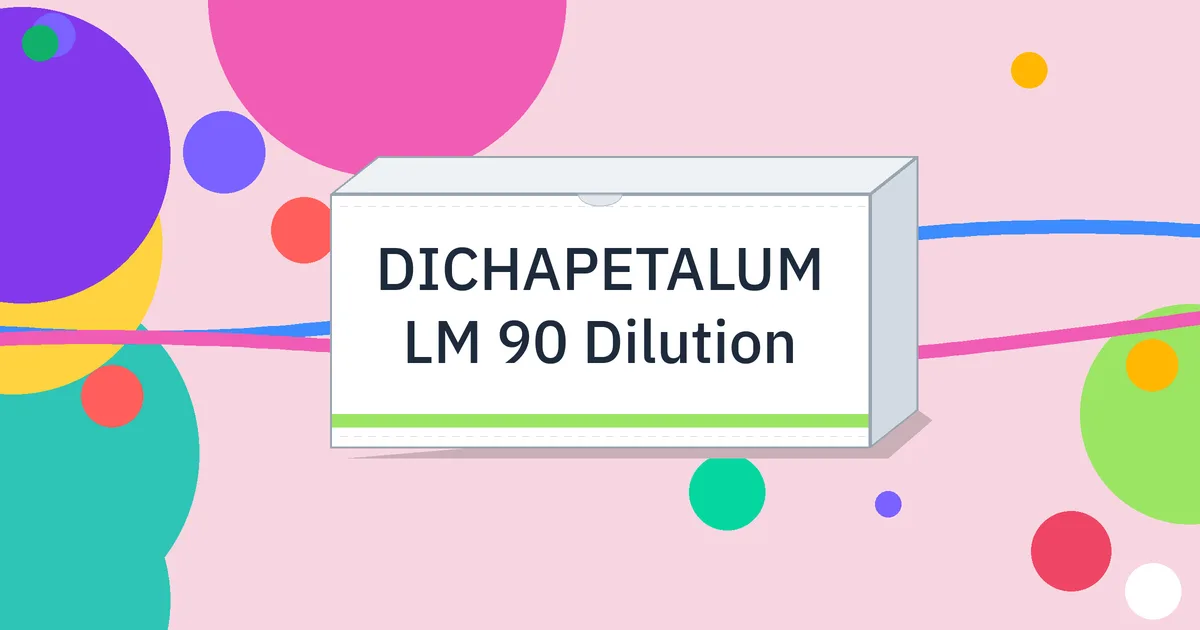 Symbolbild: Packung mit der Aufschrift DICHAPETALUM LM 90 Dilution (PZN 13464505) – Verfügbarkeit und Bezug in Apotheken in Frankfurt am Main