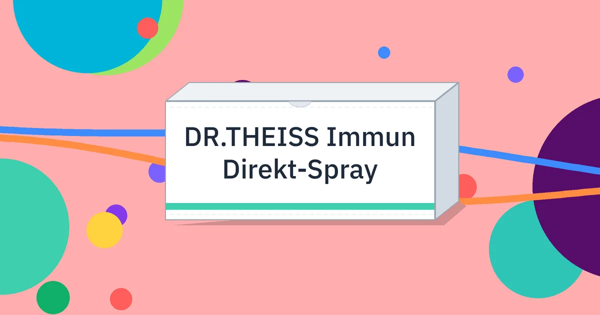 Symbolbild: Packung mit der Aufschrift DR.THEISS Immun Direkt-Spray (PZN 17445516) – Verfügbarkeit und Bezug in Apotheken in Frankfurt am Main