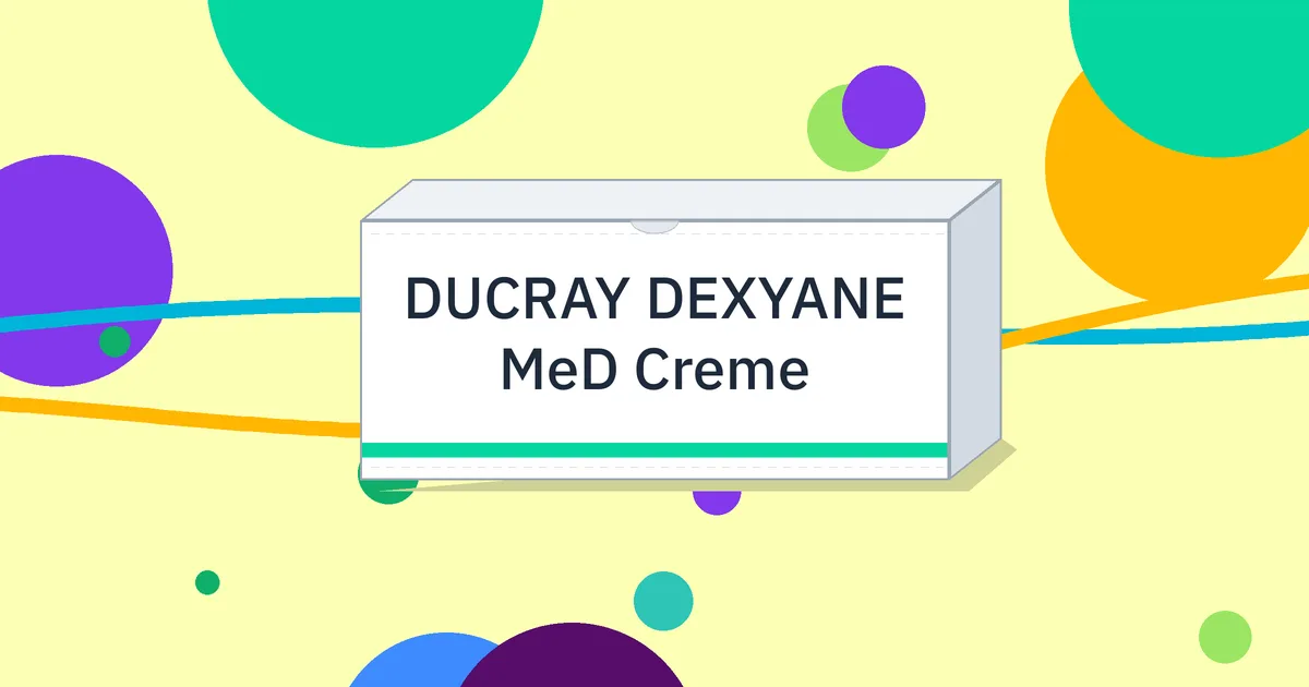 Symbolbild: Packung mit der Aufschrift DUCRAY DEXYANE MeD Creme (PZN 11578713) – Verfügbarkeit und Bezug in Apotheken in Frankfurt am Main