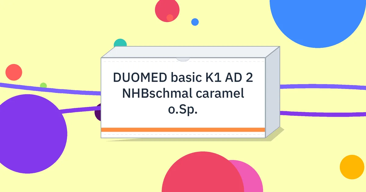 Symbolbild: Packung mit der Aufschrift DUOMED basic K1 AD 2 NHBschmal caramel o.Sp. (PZN 20903514) – Verfügbarkeit und Bezug in Apotheken in Frankfurt am Main