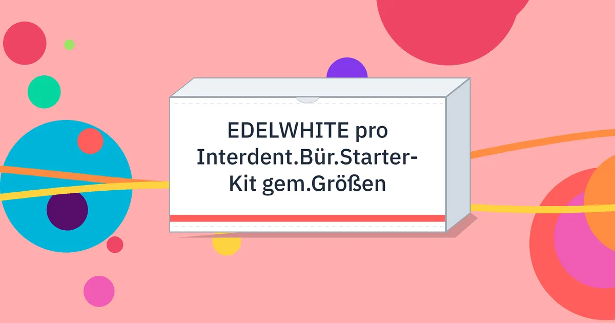 Symbolbild: Packung mit der Aufschrift EDELWHITE pro Interdent.Bür.Starter-Kit gem.Größen (PZN 06148985) – Verfügbarkeit und Bezug in Apotheken in Frankfurt am Main