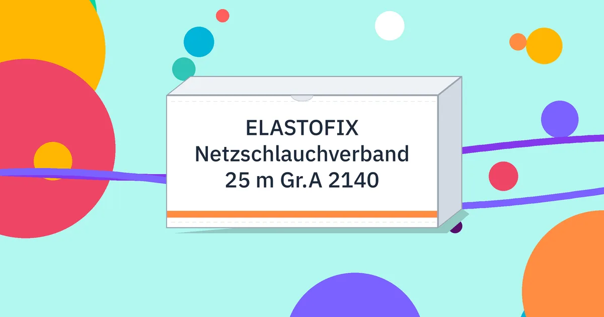 Symbolbild: Packung mit der Aufschrift ELASTOFIX Netzschlauchverband 25 m Gr.A 2140 (PZN 01647583) – Verfügbarkeit und Bezug in Apotheken in Frankfurt am Main