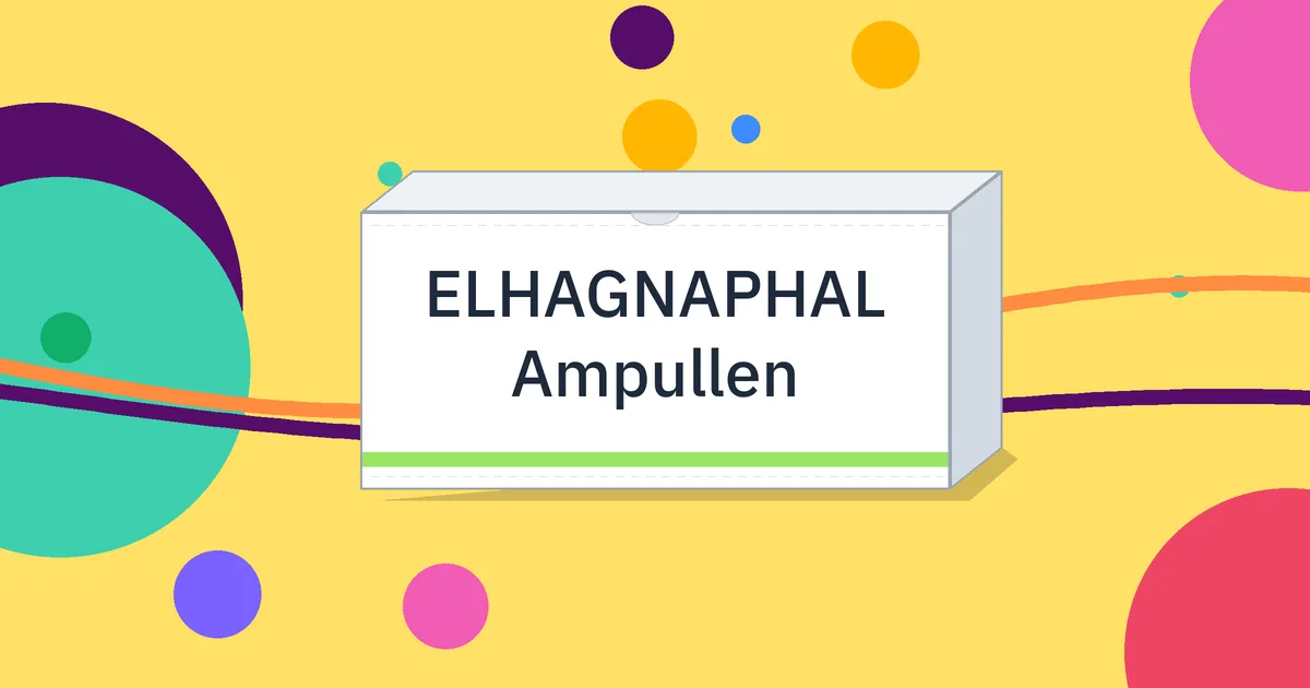 Symbolbild: Packung mit der Aufschrift ELHAGNAPHAL Ampullen (PZN 04189773) – Verfügbarkeit und Bezug in Apotheken in Frankfurt am Main