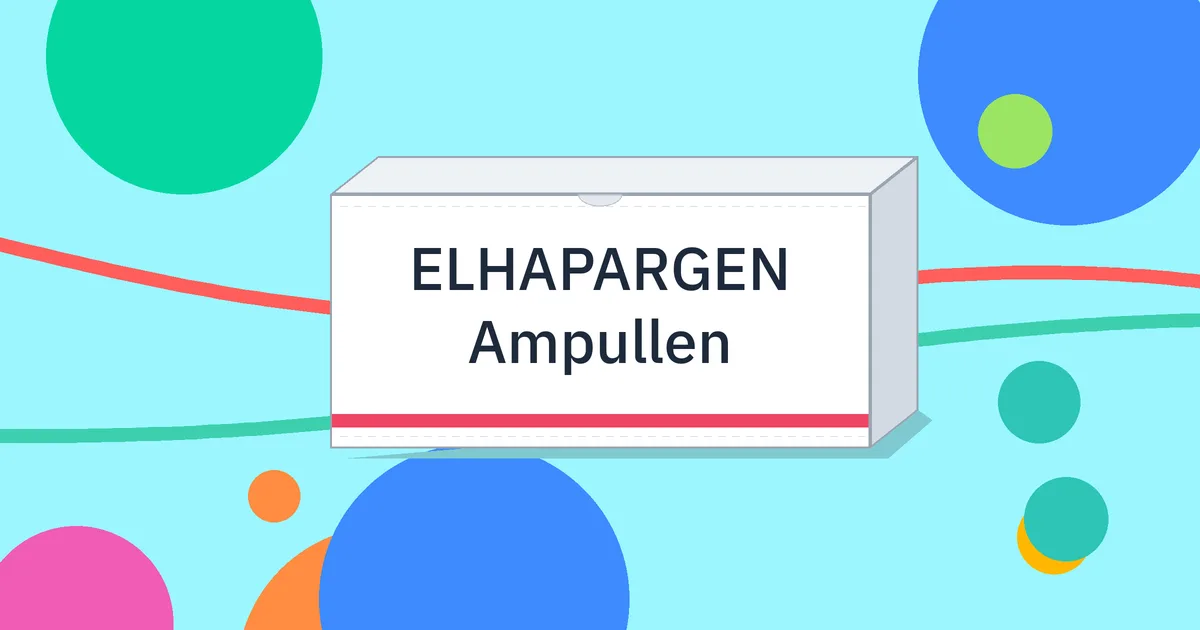 Symbolbild: Packung mit der Aufschrift ELHAPARGEN Ampullen (PZN 04189980) – Verfügbarkeit und Bezug in Apotheken in Frankfurt am Main