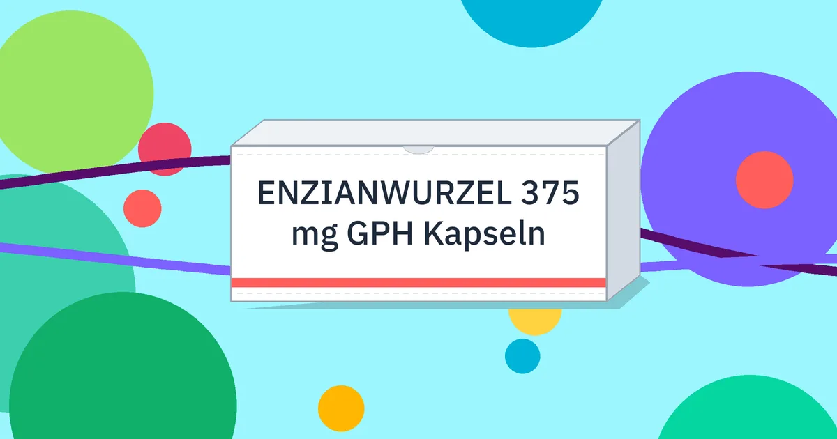 Symbolbild: Packung mit der Aufschrift ENZIANWURZEL 375 mg GPH Kapseln (PZN 06922953) – Verfügbarkeit und Bezug in Apotheken in Frankfurt am Main