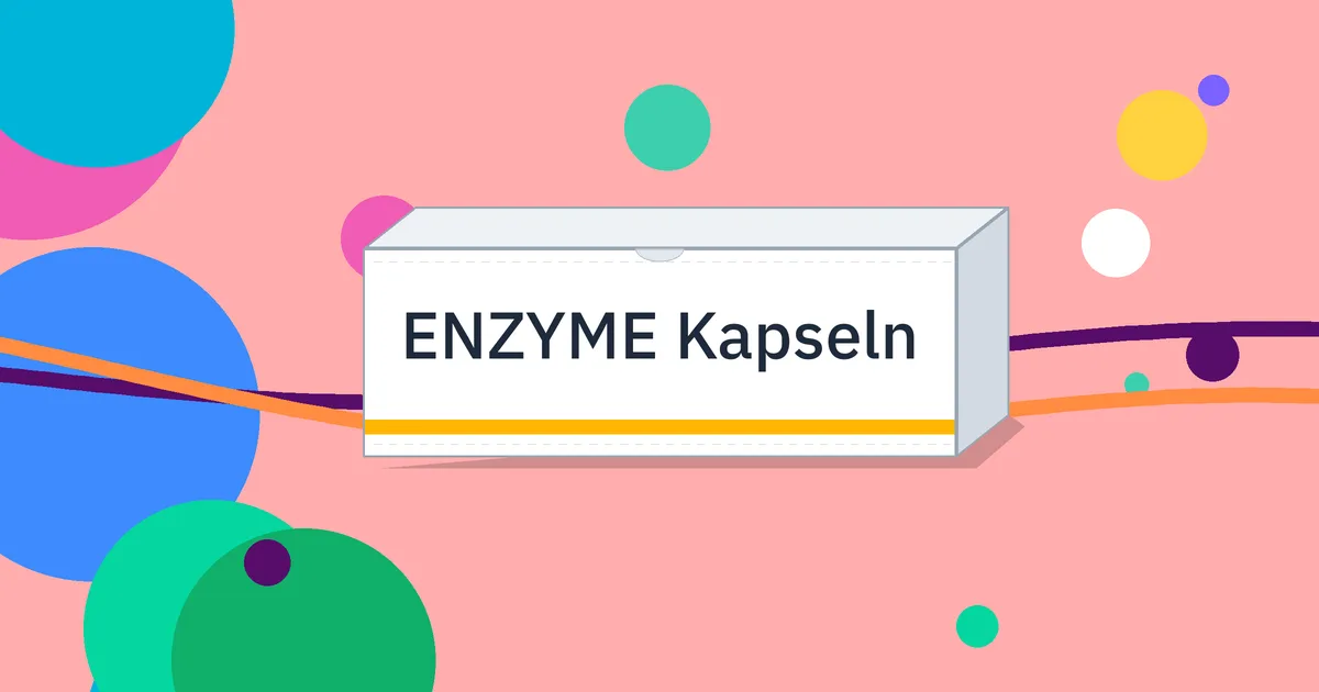 Symbolbild: Packung mit der Aufschrift ENZYME Kapseln (PZN 16160154) – Verfügbarkeit und Bezug in Apotheken in Frankfurt am Main