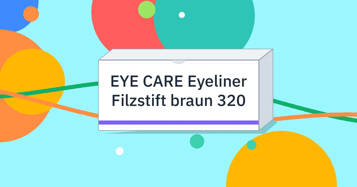 Symbolbild: Packung mit der Aufschrift EYE CARE Eyeliner Filzstift braun 320 (PZN 09264120) – Verfügbarkeit und Bezug in Apotheken in Frankfurt am Main