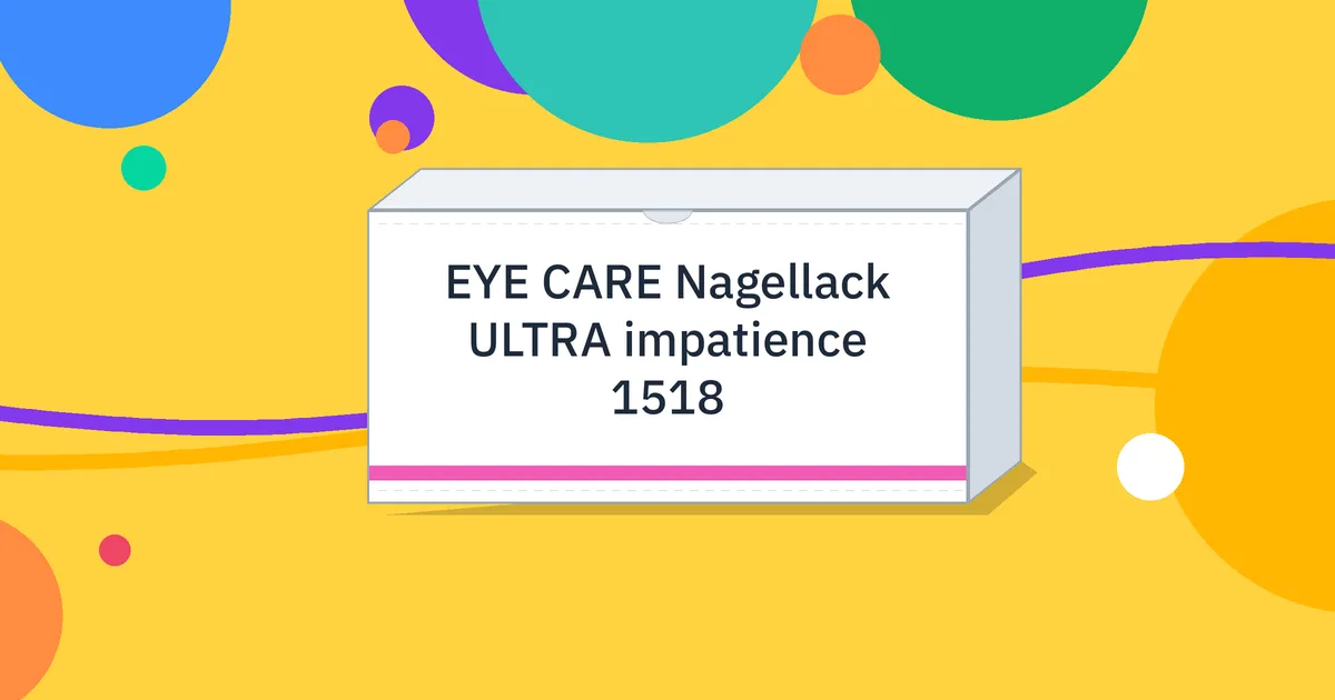 Symbolbild: Packung mit der Aufschrift EYE CARE Nagellack ULTRA impatience 1518 (PZN 04326738) – Verfügbarkeit und Bezug in Apotheken in Frankfurt am Main