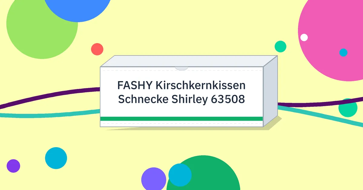 Symbolbild: Packung mit der Aufschrift FASHY Kirschkernkissen Schnecke Shirley 63508 (PZN 14142583) – Verfügbarkeit und Bezug in Apotheken in Frankfurt am Main