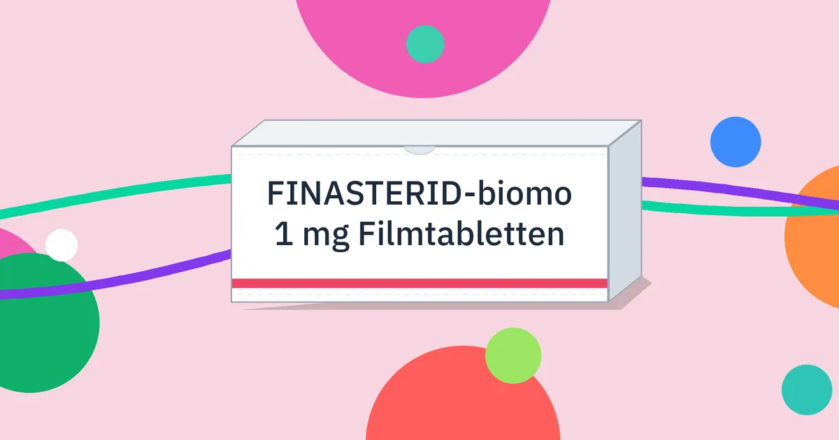 Symbolbild: Packung mit der Aufschrift FINASTERID-biomo 1 mg Filmtabletten (PZN 16627362) – Verfügbarkeit und Bezug in Apotheken in Frankfurt am Main