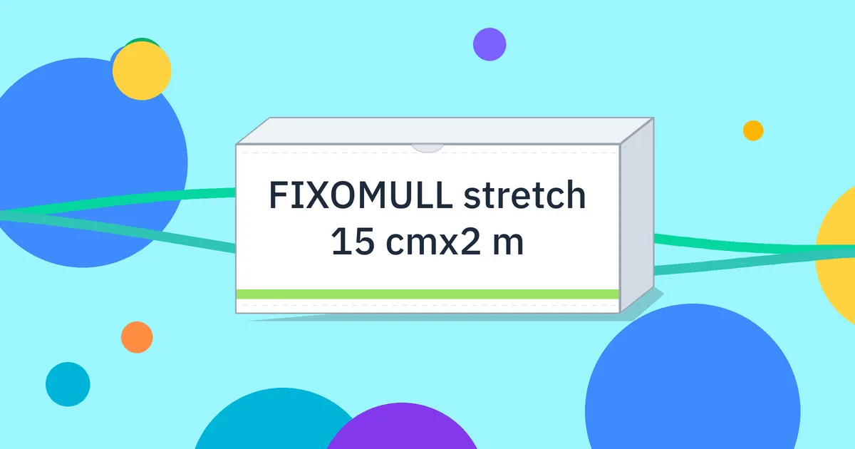 Symbolbild: Packung mit der Aufschrift FIXOMULL stretch 15 cmx2 m (PZN 19347640) – Verfügbarkeit und Bezug in Apotheken in Frankfurt am Main