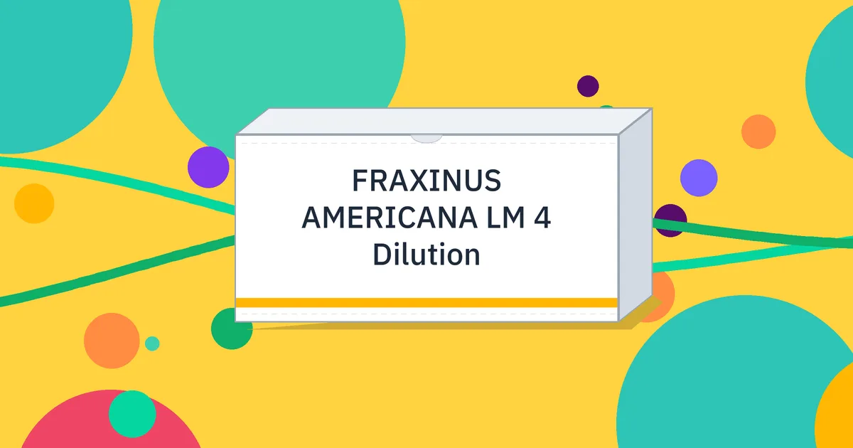 Symbolbild: Packung mit der Aufschrift FRAXINUS AMERICANA LM 4 Dilution (PZN 13491471) – Verfügbarkeit und Bezug in Apotheken in Frankfurt am Main