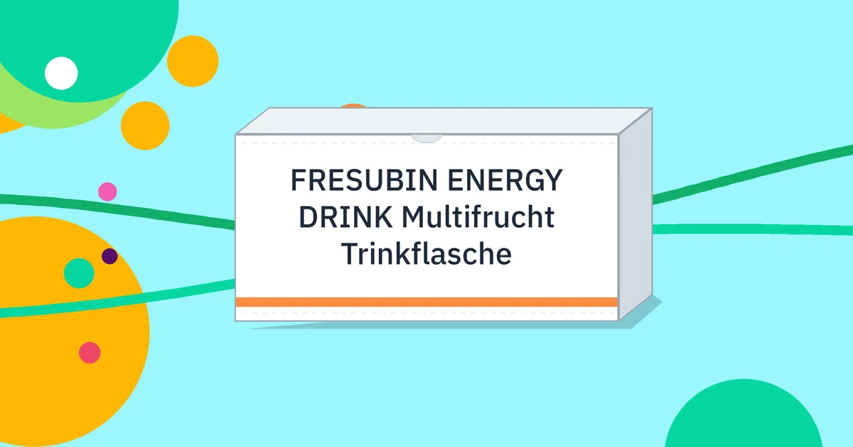 Symbolbild: Packung mit der Aufschrift FRESUBIN ENERGY DRINK Multifrucht Trinkflasche (PZN 20191025) – Verfügbarkeit und Bezug in Apotheken in Frankfurt am Main