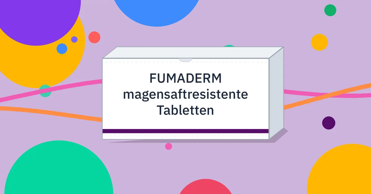 Symbolbild: Packung mit der Aufschrift FUMADERM magensaftresistente Tabletten (PZN 00729936) – Verfügbarkeit und Bezug in Apotheken in Frankfurt am Main
