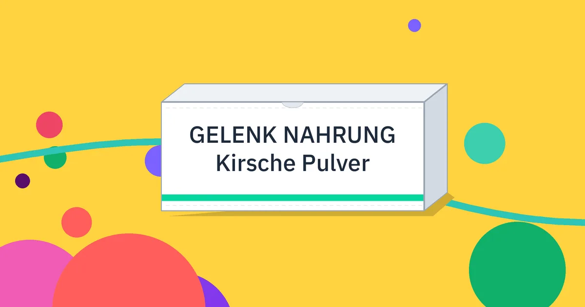 Symbolbild: Packung mit der Aufschrift GELENK NAHRUNG Kirsche Pulver (PZN 00143722) – Verfügbarkeit und Bezug in Apotheken in Frankfurt am Main