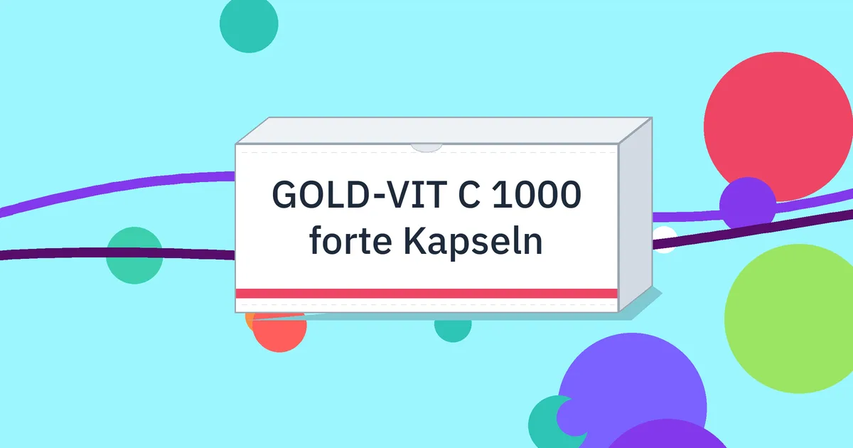Symbolbild: Packung mit der Aufschrift GOLD-VIT C 1000 forte Kapseln (PZN 16833110) – Verfügbarkeit und Bezug in Apotheken in Frankfurt am Main