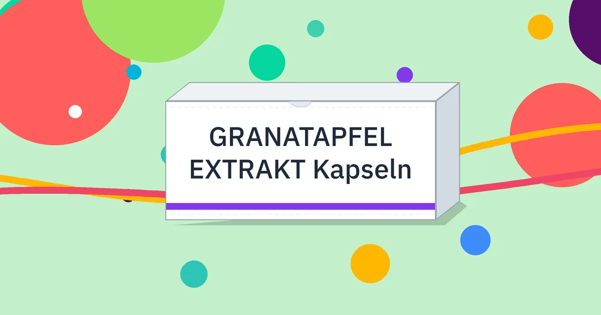 Symbolbild: Packung mit der Aufschrift GRANATAPFEL EXTRAKT Kapseln (PZN 18767699) – Verfügbarkeit und Bezug in Apotheken in Frankfurt am Main