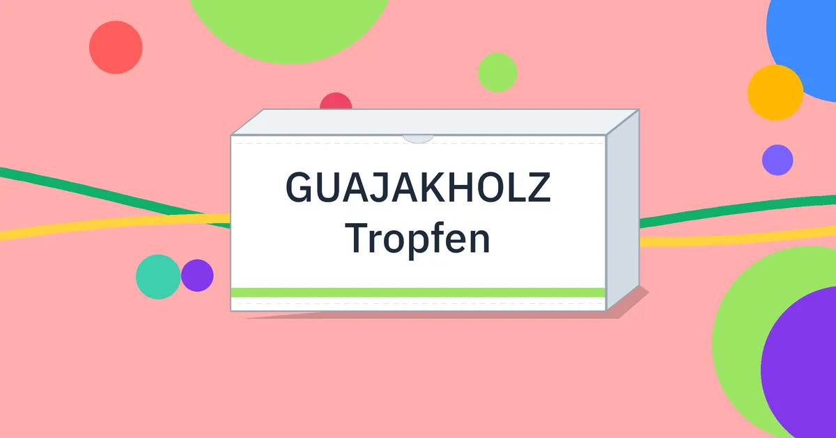 Symbolbild: Packung mit der Aufschrift GUAJAKHOLZ Tropfen (PZN 18439541) – Verfügbarkeit und Bezug in Apotheken in Frankfurt am Main