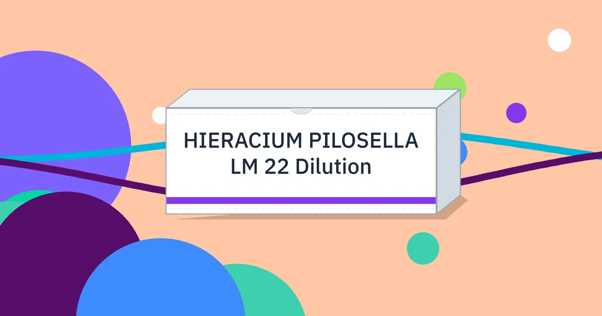 Symbolbild: Packung mit der Aufschrift HIERACIUM PILOSELLA LM 22 Dilution (PZN 13553597) – Verfügbarkeit und Bezug in Apotheken in Frankfurt am Main