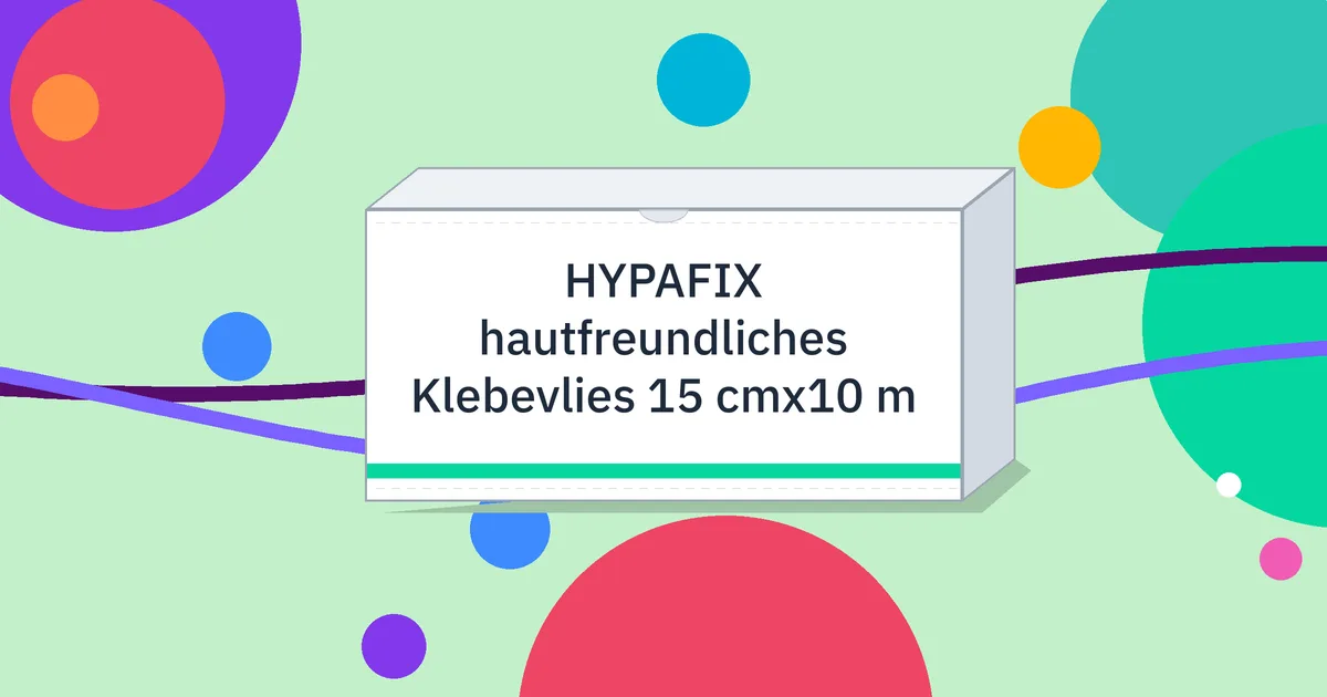 Symbolbild: Packung mit der Aufschrift HYPAFIX hautfreundliches Klebevlies 15 cmx10 m (PZN 20167802) – Verfügbarkeit und Bezug in Apotheken in Frankfurt am Main