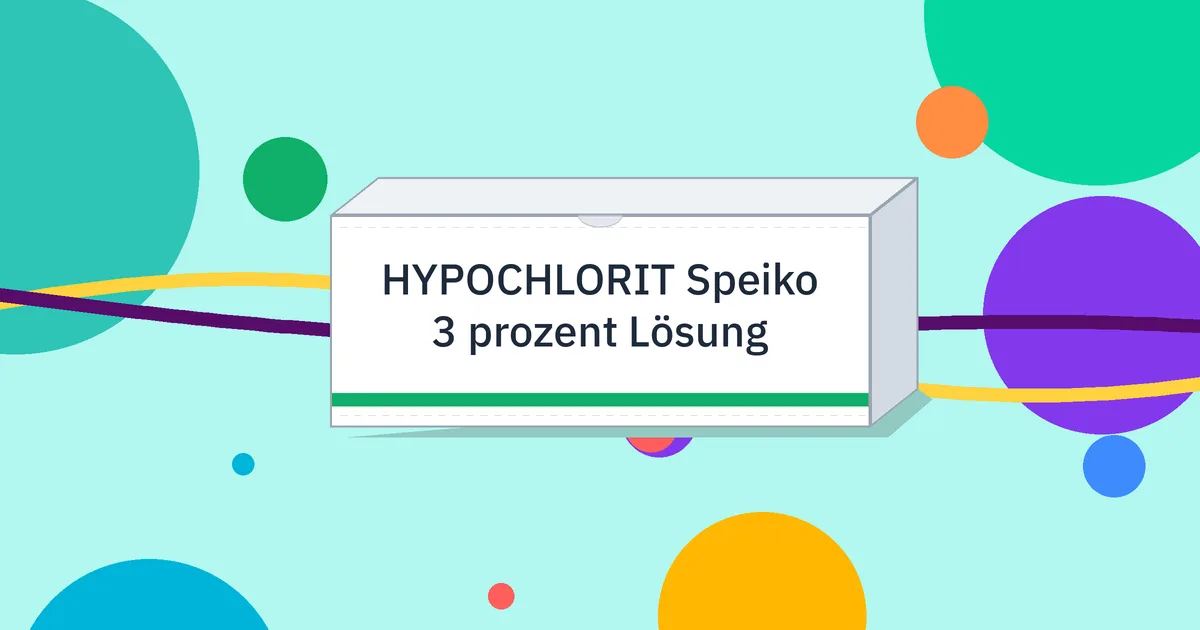 Symbolbild: Packung mit der Aufschrift HYPOCHLORIT Speiko 3 prozent Lösung (PZN 11135571) – Verfügbarkeit und Bezug in Apotheken in Frankfurt am Main