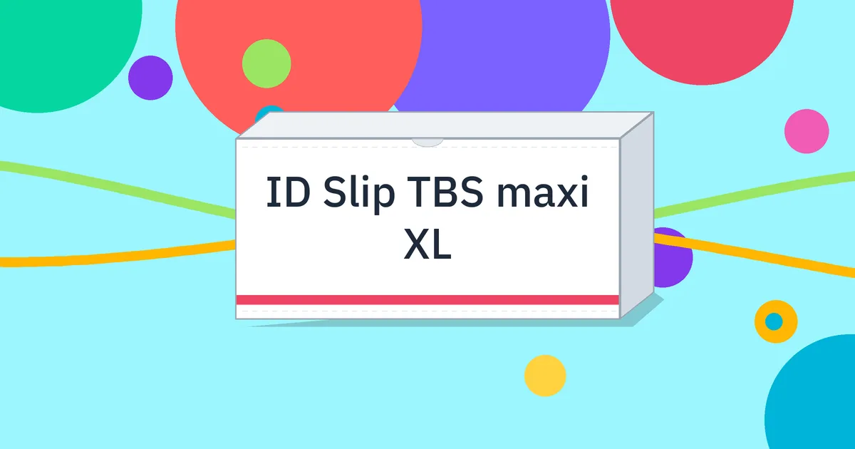 Symbolbild: Packung mit der Aufschrift ID Slip TBS maxi XL (PZN 16626919) – Verfügbarkeit und Bezug in Apotheken in Frankfurt am Main