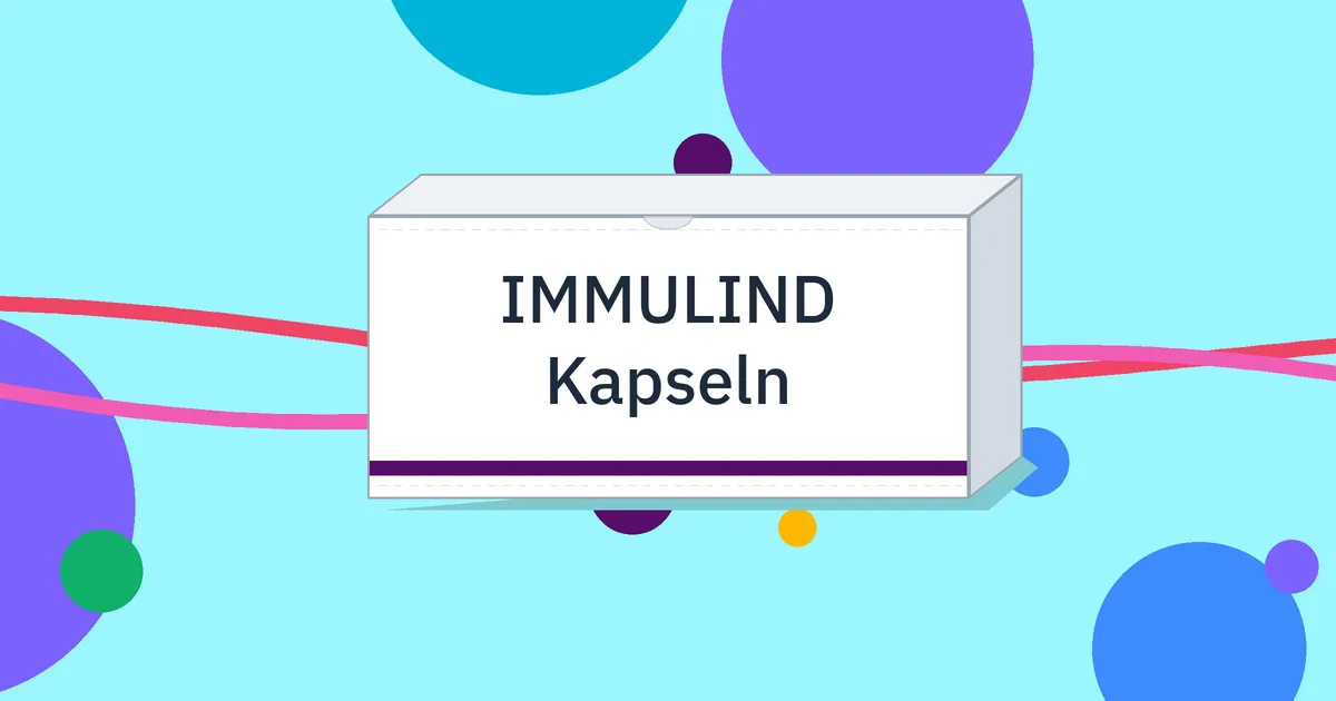 Symbolbild: Packung mit der Aufschrift IMMULIND Kapseln (PZN 16610568) – Verfügbarkeit und Bezug in Apotheken in Frankfurt am Main