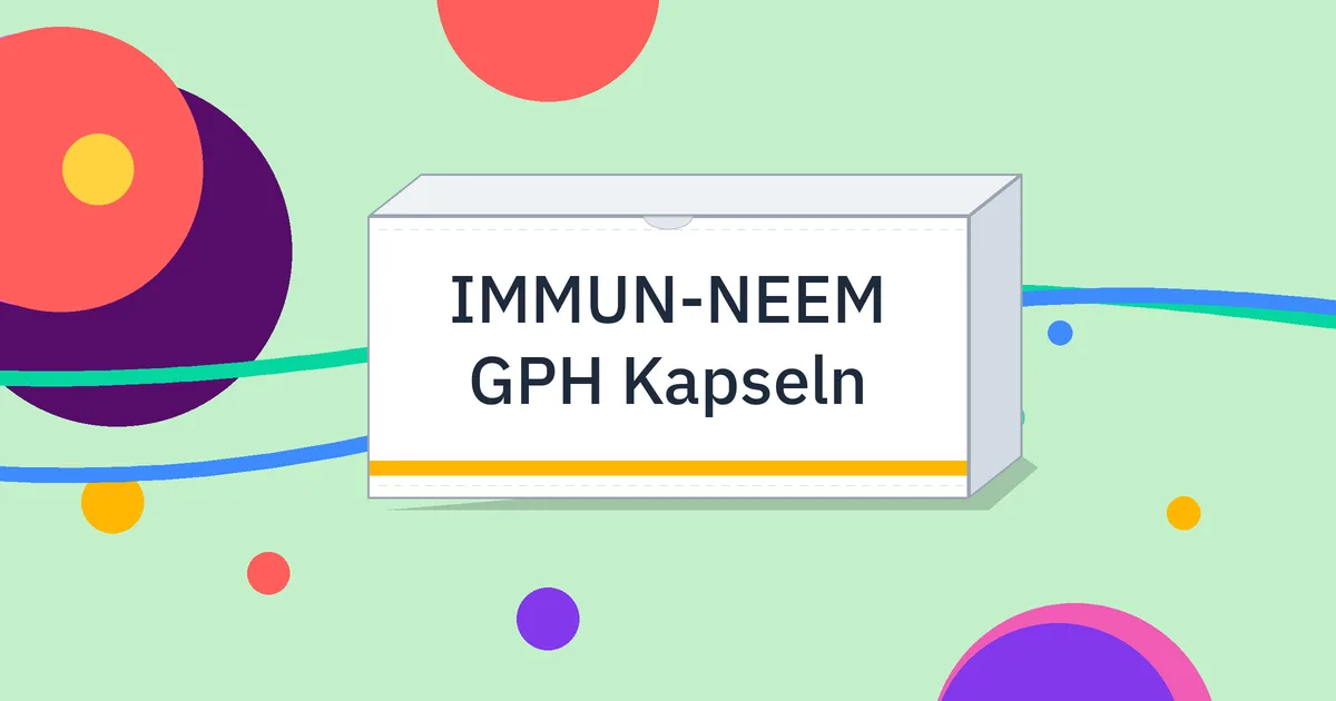 Symbolbild: Packung mit der Aufschrift IMMUN-NEEM GPH Kapseln (PZN 01078889) – Verfügbarkeit und Bezug in Apotheken in Frankfurt am Main
