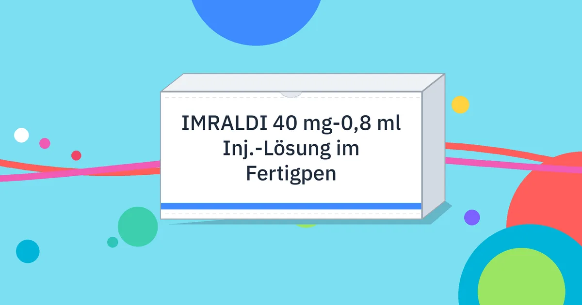 Symbolbild: Packung mit der Aufschrift IMRALDI 40 mg-0,8 ml Inj.-Lösung im Fertigpen (PZN 15317180) – Verfügbarkeit und Bezug in Apotheken in Frankfurt am Main