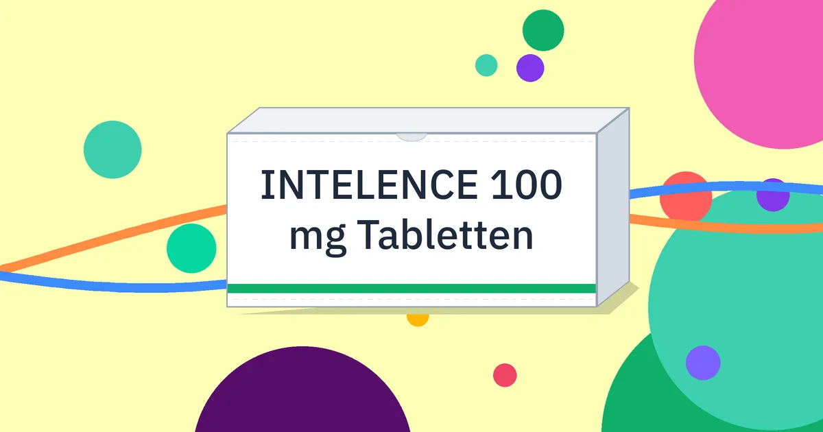 Symbolbild: Packung mit der Aufschrift INTELENCE 100 mg Tabletten (PZN 03031202) – Verfügbarkeit und Bezug in Apotheken in Frankfurt am Main