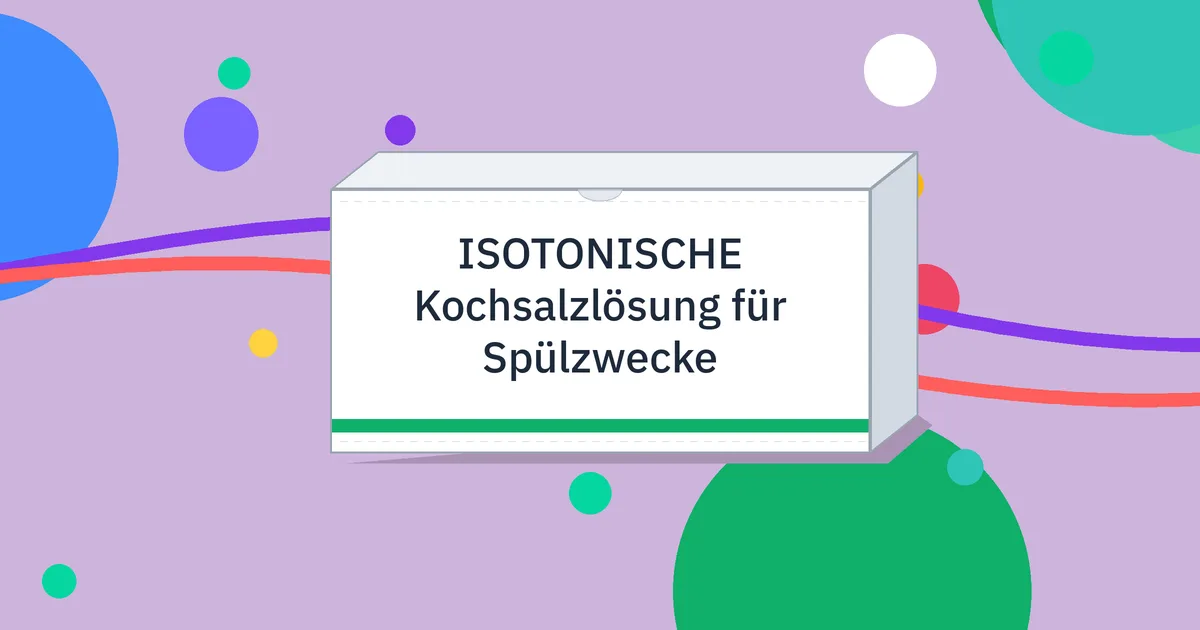 Symbolbild: Packung mit der Aufschrift ISOTONISCHE Kochsalzlösung für Spülzwecke (PZN 00827194) – Verfügbarkeit und Bezug in Apotheken in Frankfurt am Main