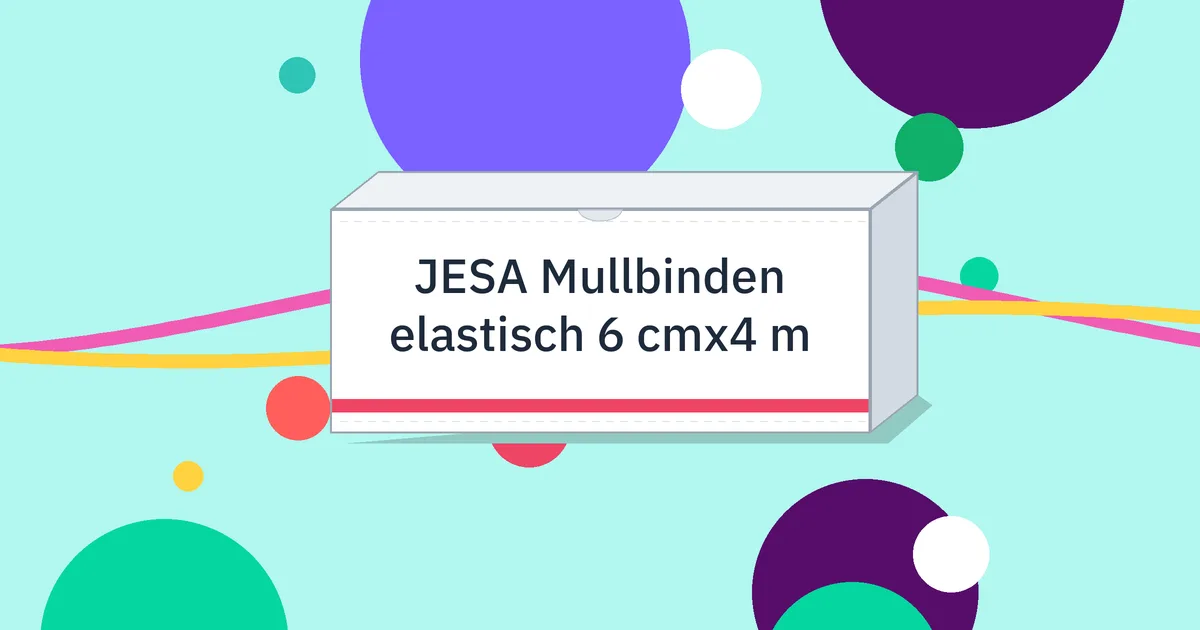 Symbolbild: Packung mit der Aufschrift JESA Mullbinden elastisch 6 cmx4 m (PZN 10417356) – Verfügbarkeit und Bezug in Apotheken in Frankfurt am Main