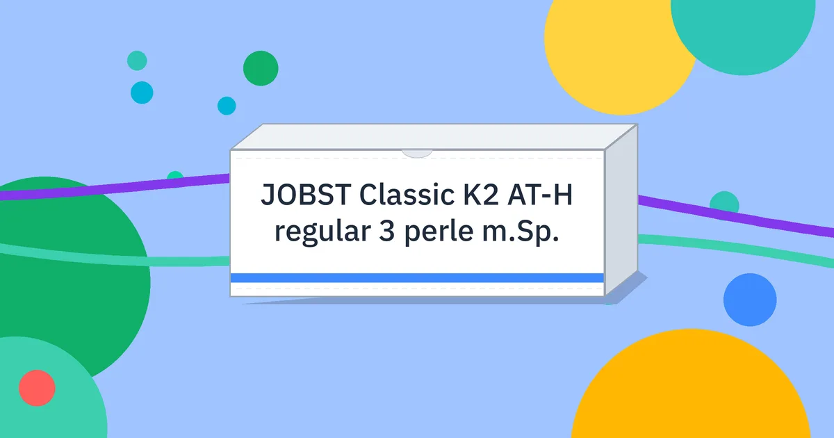 Symbolbild: Packung mit der Aufschrift JOBST Classic K2 AT-H regular 3 perle m.Sp. (PZN 13068672) – Verfügbarkeit und Bezug in Apotheken in Frankfurt am Main