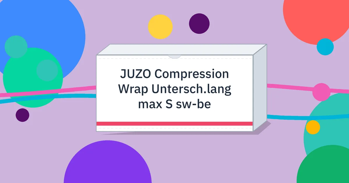 Symbolbild: Packung mit der Aufschrift JUZO Compression Wrap Untersch.lang max S sw-be (PZN 13580482) – Verfügbarkeit und Bezug in Apotheken in Frankfurt am Main