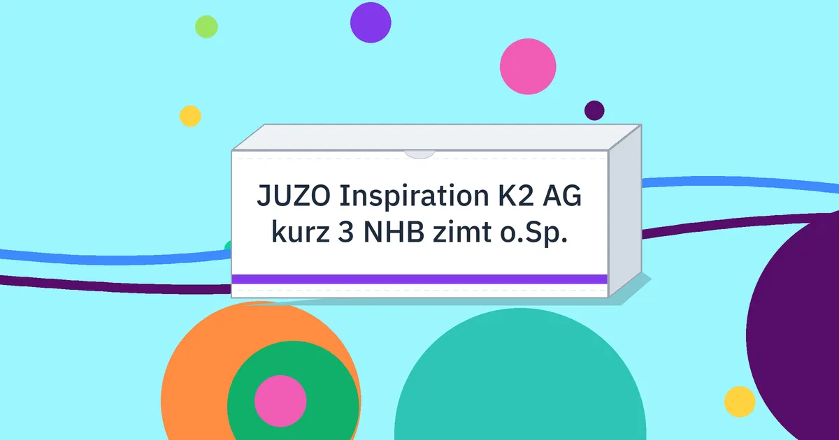 Symbolbild: Packung mit der Aufschrift JUZO Inspiration K2 AG kurz 3 NHB zimt o.Sp. (PZN 14921502) – Verfügbarkeit und Bezug in Apotheken in Frankfurt am Main
