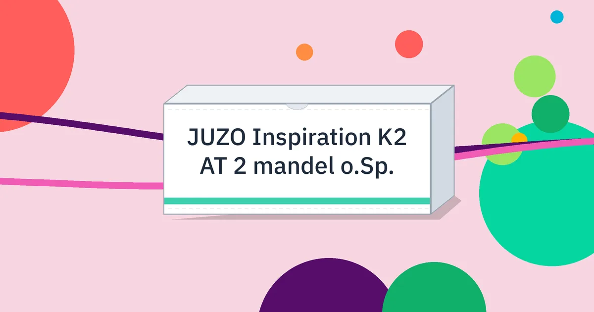 Symbolbild: Packung mit der Aufschrift JUZO Inspiration K2 AT 2 mandel o.Sp. (PZN 14926178) – Verfügbarkeit und Bezug in Apotheken in Frankfurt am Main