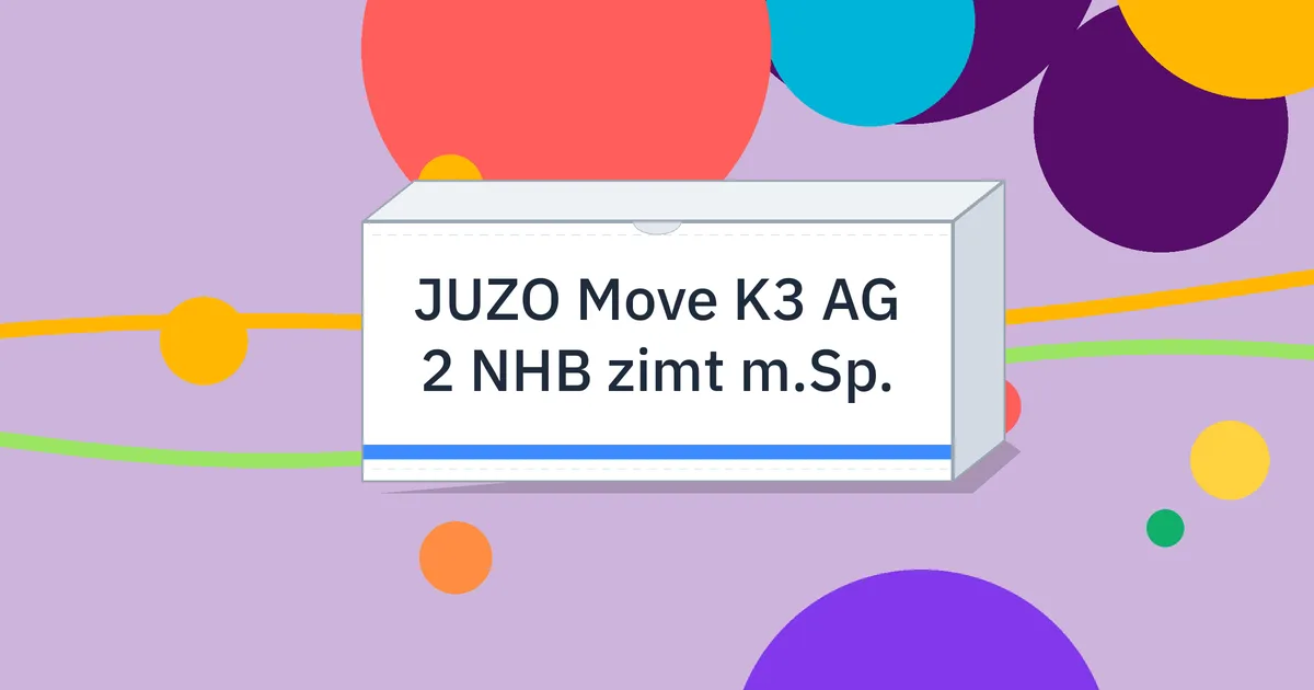 Symbolbild: Packung mit der Aufschrift JUZO Move K3 AG 2 NHB zimt m.Sp. (PZN 18575184) – Verfügbarkeit und Bezug in Apotheken in Frankfurt am Main