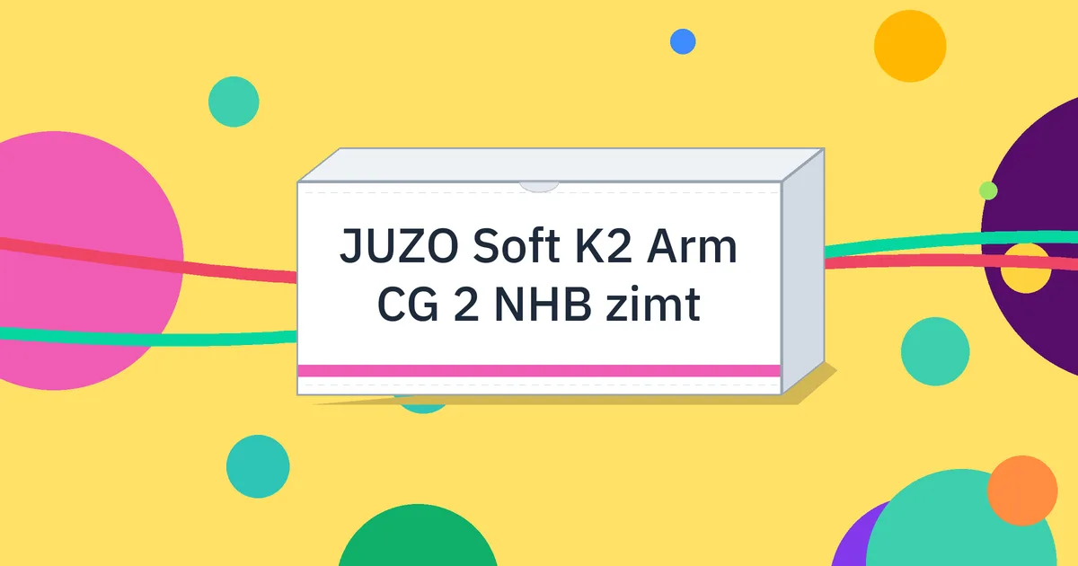 Symbolbild: Packung mit der Aufschrift JUZO Soft K2 Arm CG 2 NHB zimt (PZN 15510741) – Verfügbarkeit und Bezug in Apotheken in Frankfurt am Main