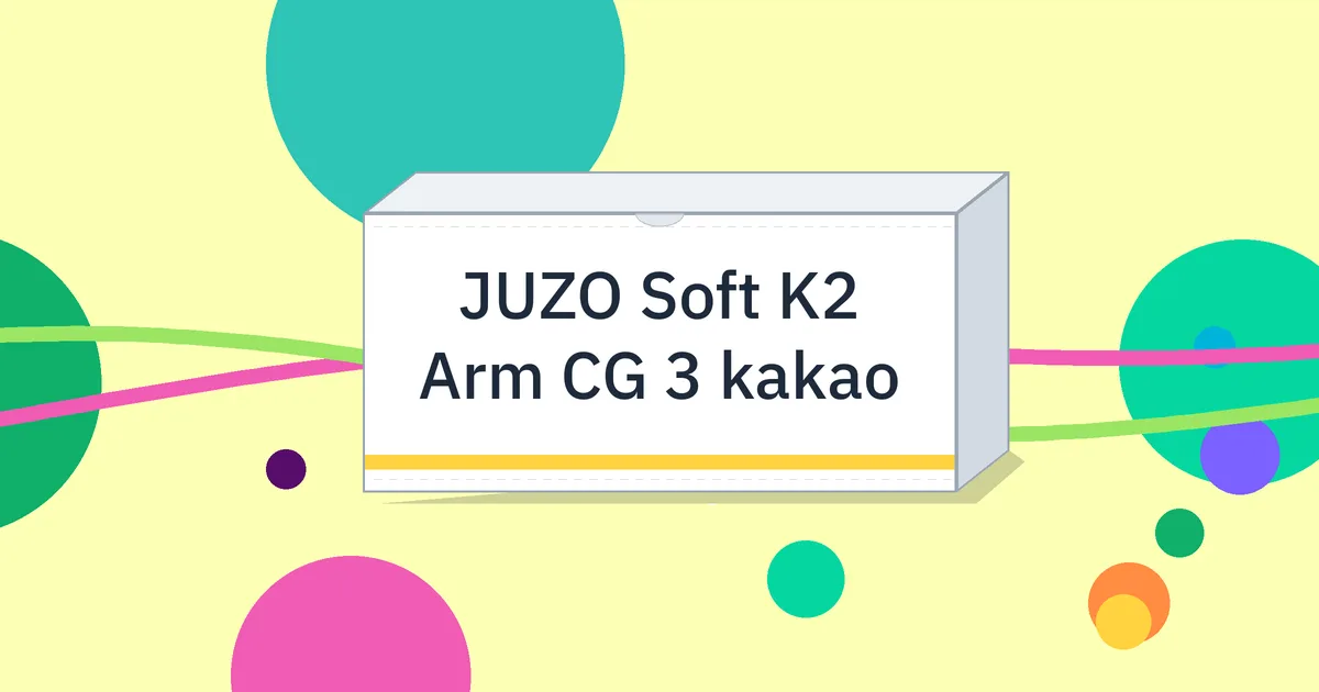 Symbolbild: Packung mit der Aufschrift JUZO Soft K2 Arm CG 3 kakao (PZN 15512355) – Verfügbarkeit und Bezug in Apotheken in Frankfurt am Main