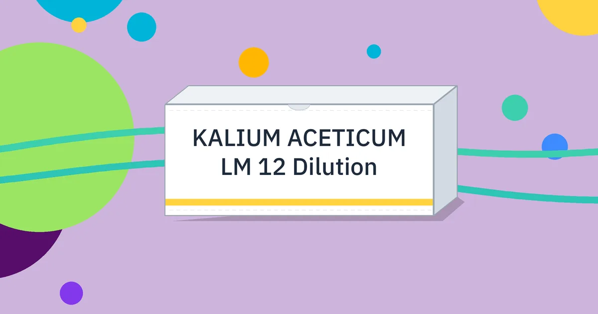 Symbolbild: Packung mit der Aufschrift KALIUM ACETICUM LM 12 Dilution (PZN 12916589) – Verfügbarkeit und Bezug in Apotheken in Frankfurt am Main
