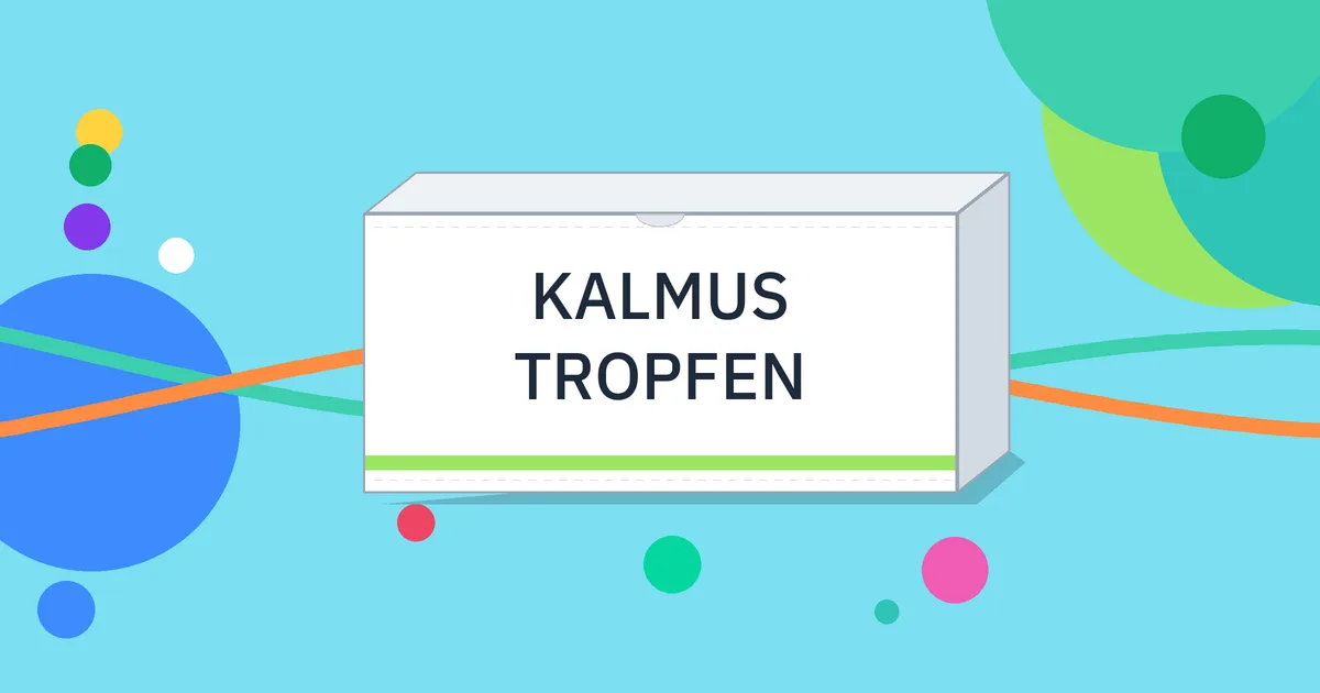 Symbolbild: Packung mit der Aufschrift KALMUS TROPFEN (PZN 11052508) – Verfügbarkeit und Bezug in Apotheken in Frankfurt am Main