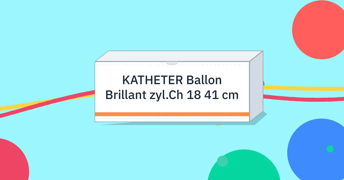 Symbolbild: Packung mit der Aufschrift KATHETER Ballon Brillant zyl.Ch 18 41 cm (PZN 05140958) – Verfügbarkeit und Bezug in Apotheken in Frankfurt am Main