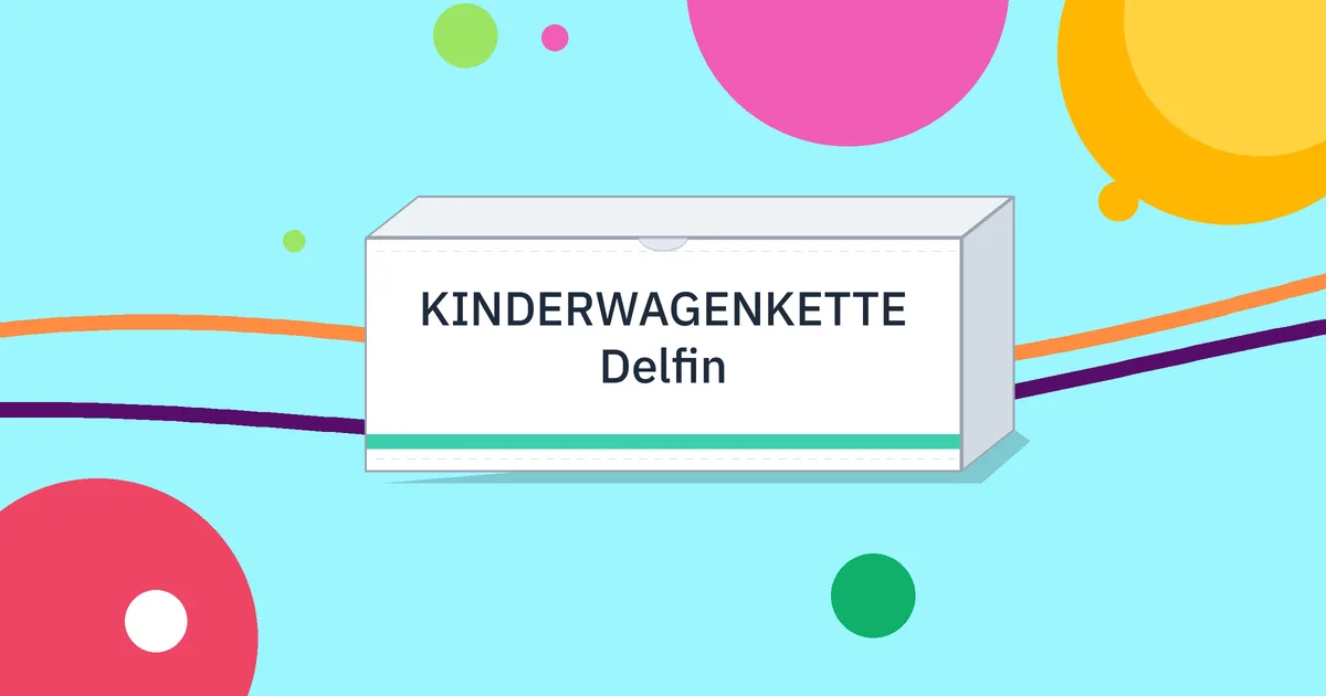 Symbolbild: Packung mit der Aufschrift KINDERWAGENKETTE Delfin (PZN 10933891) – Verfügbarkeit und Bezug in Apotheken in Frankfurt am Main