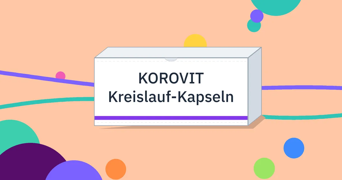 Symbolbild: Packung mit der Aufschrift KOROVIT Kreislauf-Kapseln (PZN 05002216) – Verfügbarkeit und Bezug in Apotheken in Frankfurt am Main