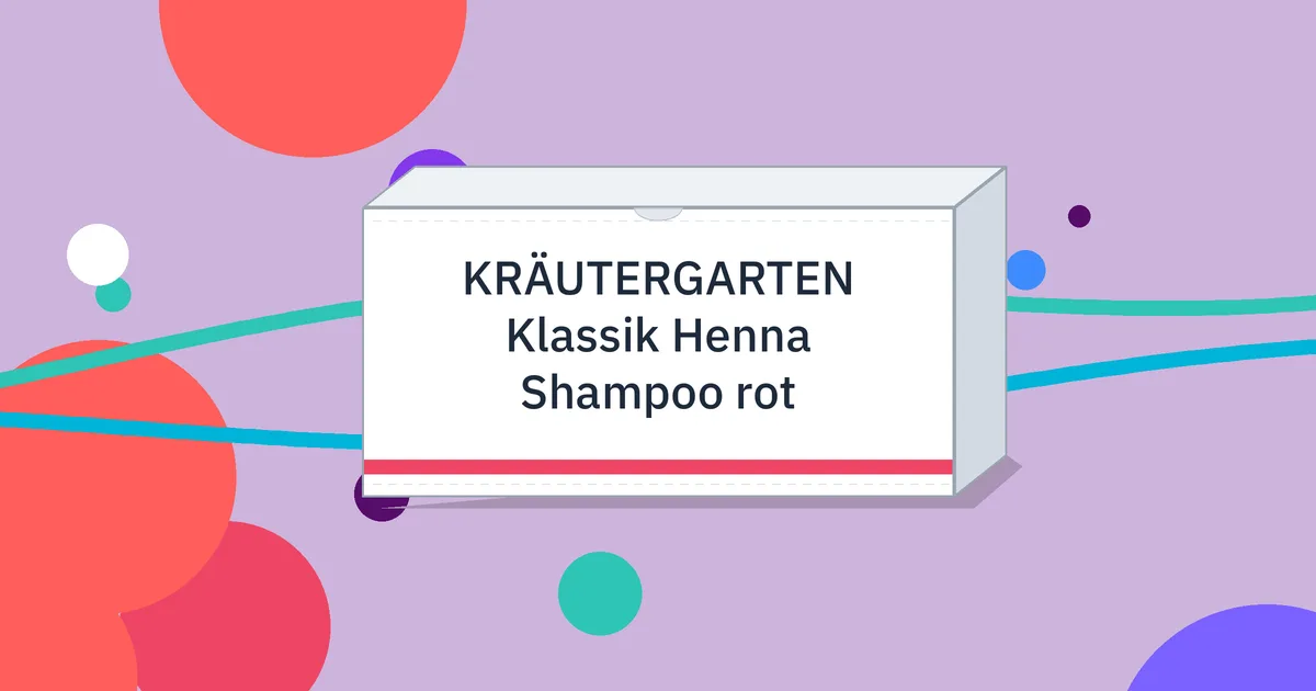 Symbolbild: Packung mit der Aufschrift KRÄUTERGARTEN Klassik Henna Shampoo rot (PZN 16202898) – Verfügbarkeit und Bezug in Apotheken in Frankfurt am Main