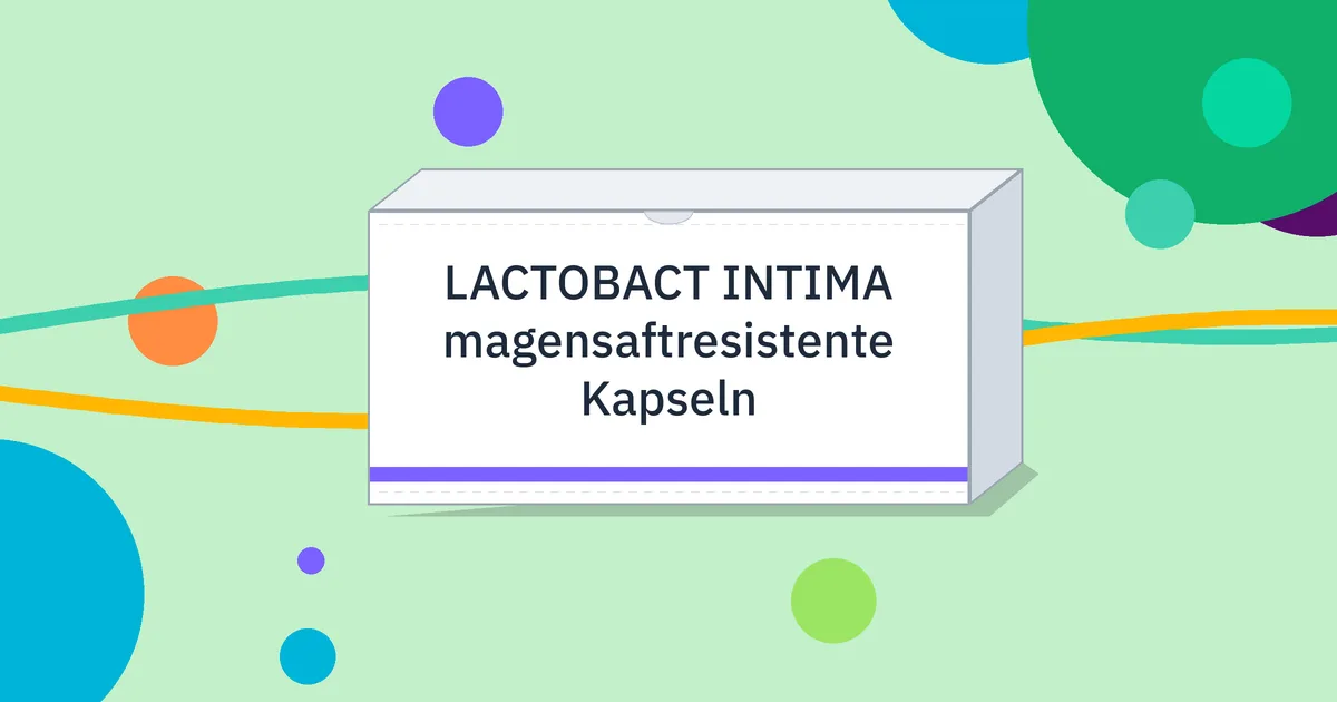 Symbolbild: Packung mit der Aufschrift LACTOBACT INTIMA magensaftresistente Kapseln (PZN 18739349) – Verfügbarkeit und Bezug in Apotheken in Frankfurt am Main